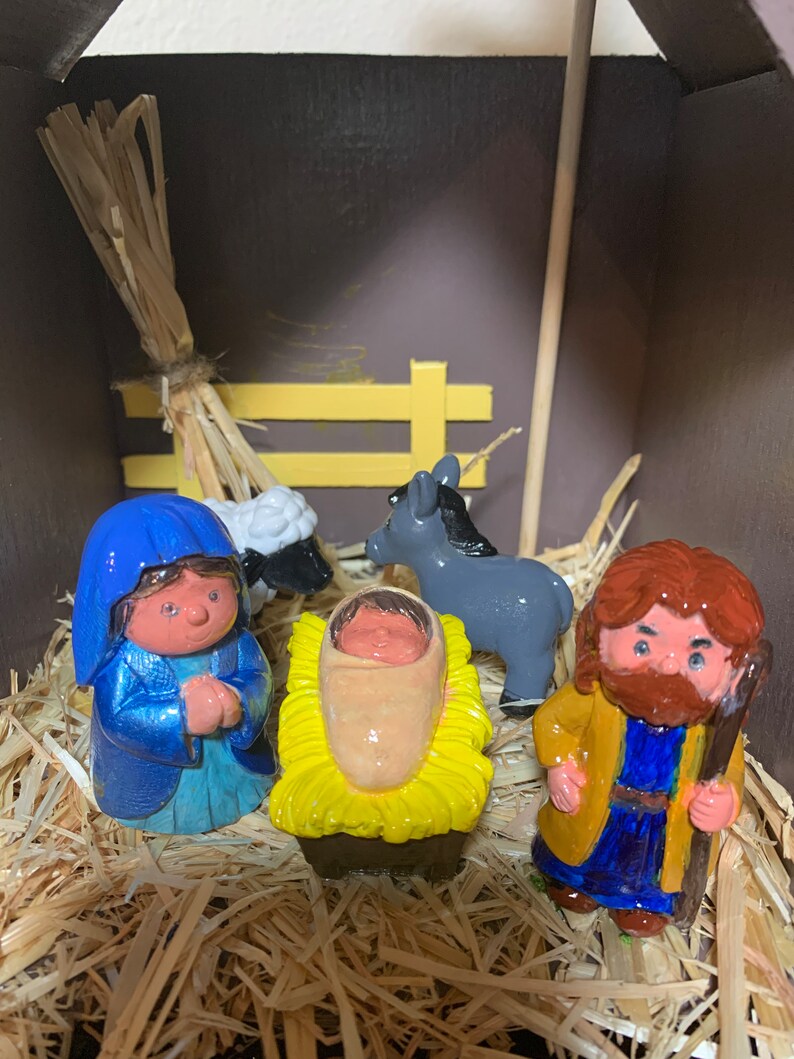 Hand Painted Nativity Set - Etsy