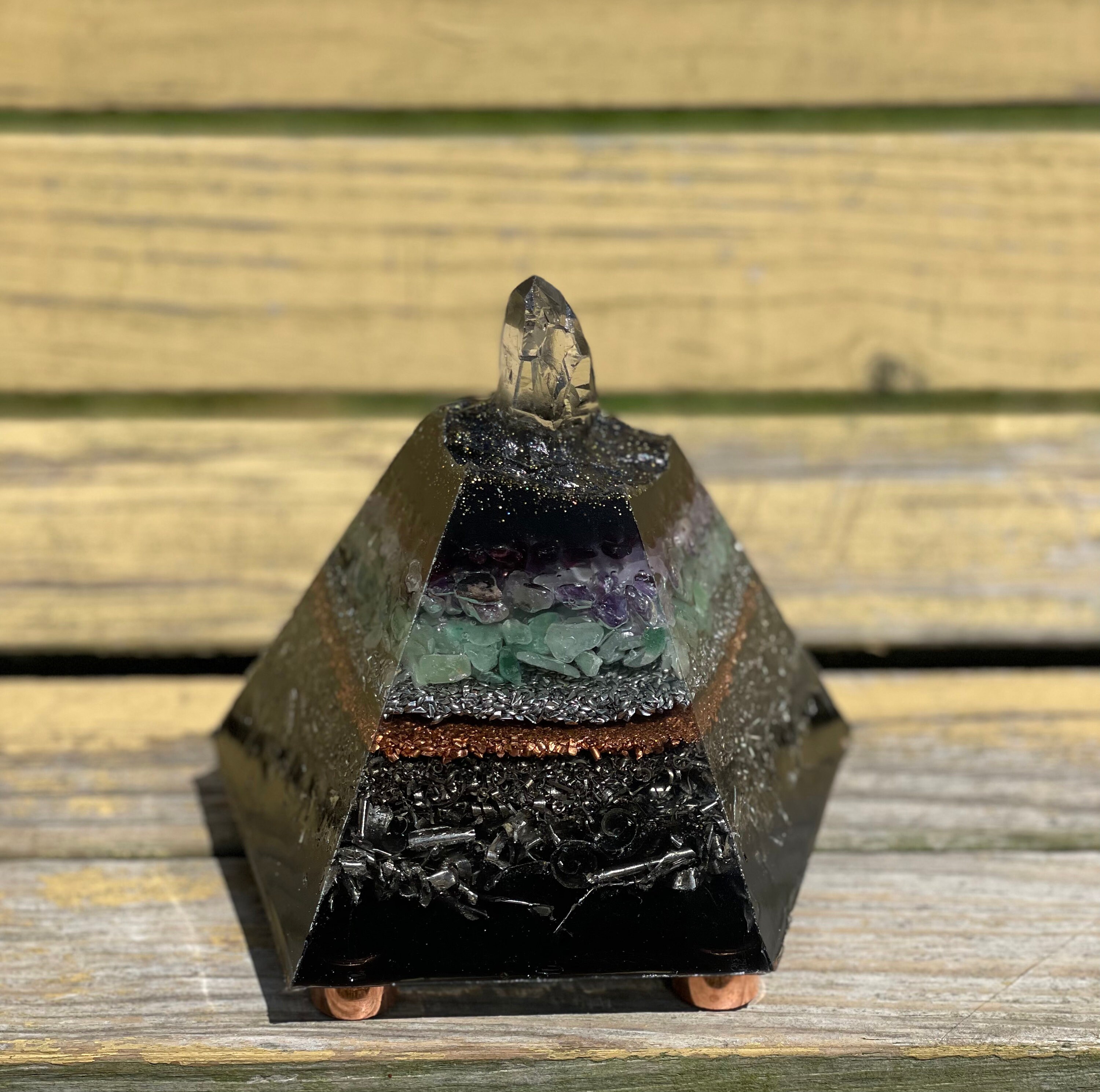 Open Top Orgonite Pentagonal Pyramid - Etsy