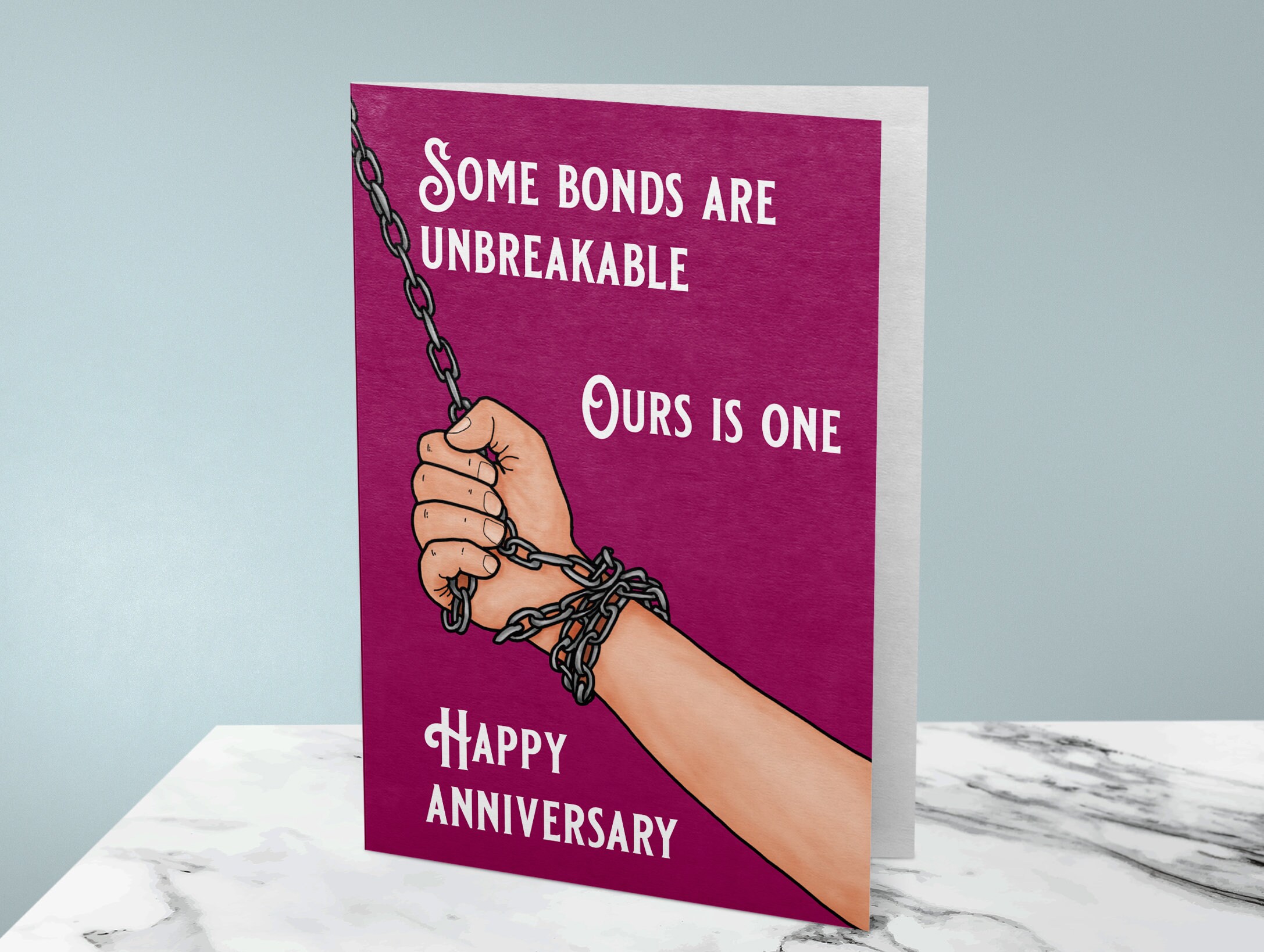 Cute Kinky Anniversary Card Chain Bonds Adult Anniversary - Etsy