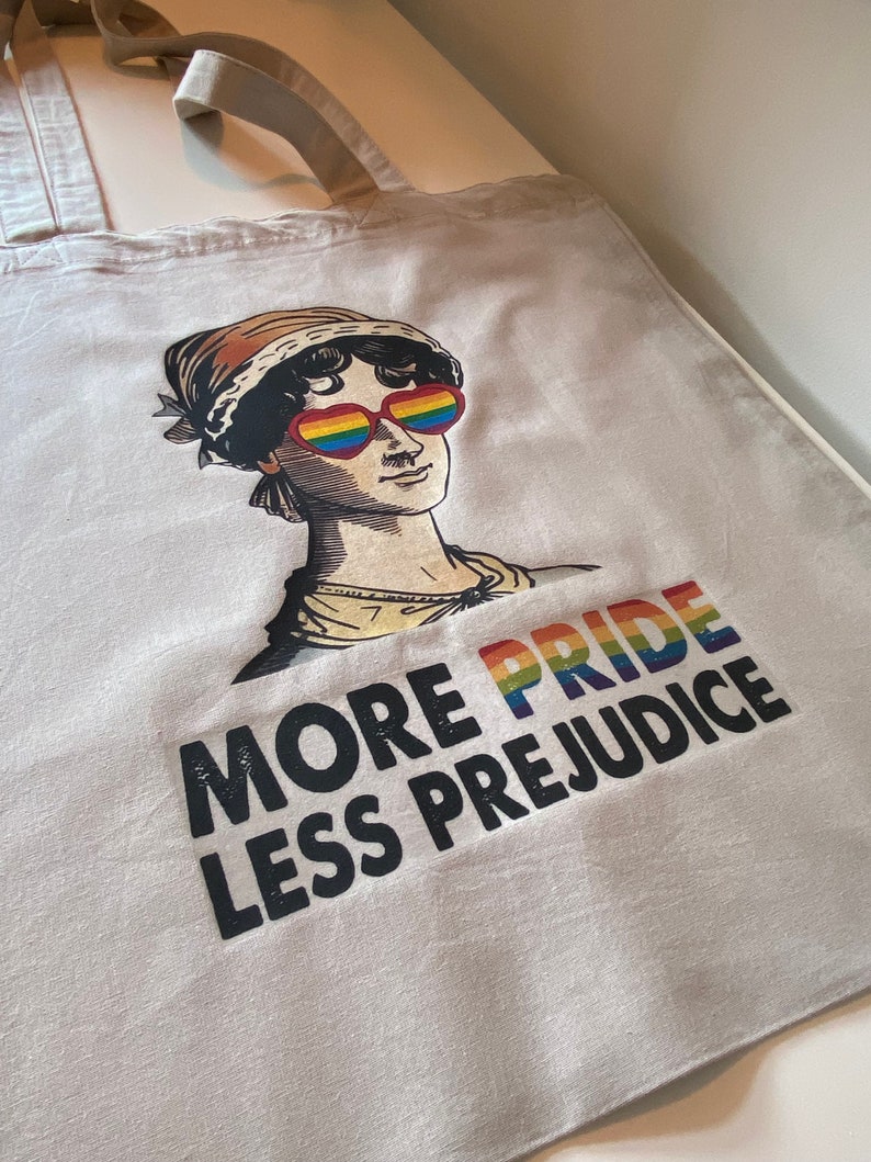 LGBTQA Pride Tote Bag More LGBT Pride Less Prejudice Cotton - Etsy