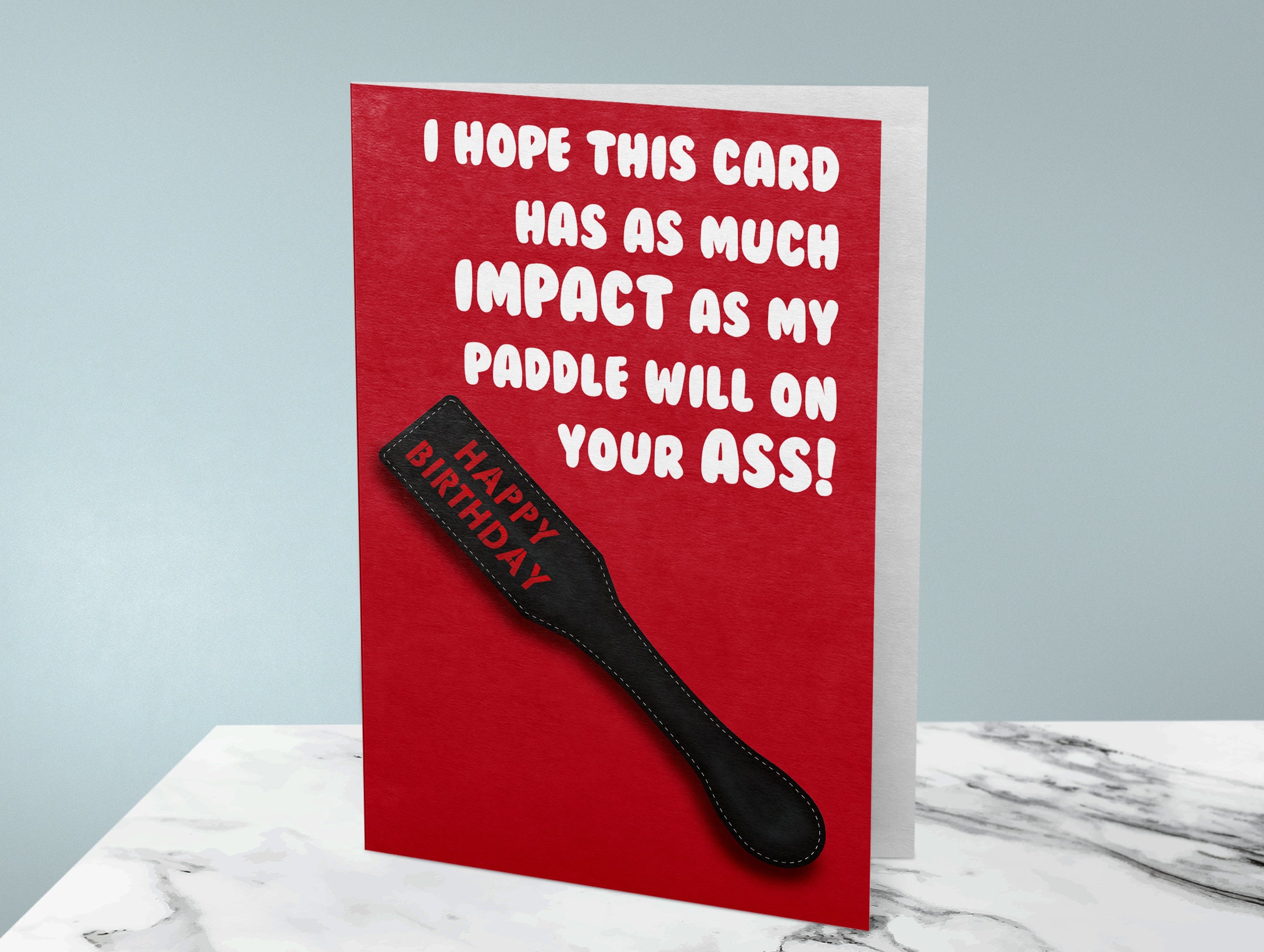 Kinky Birthday Card - Impact Play - Bdsm Birthday Card for Partner ...