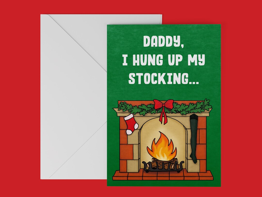 Kinky Ddlg Christmas Card Daddy Stocking Naughty Christmas Card For