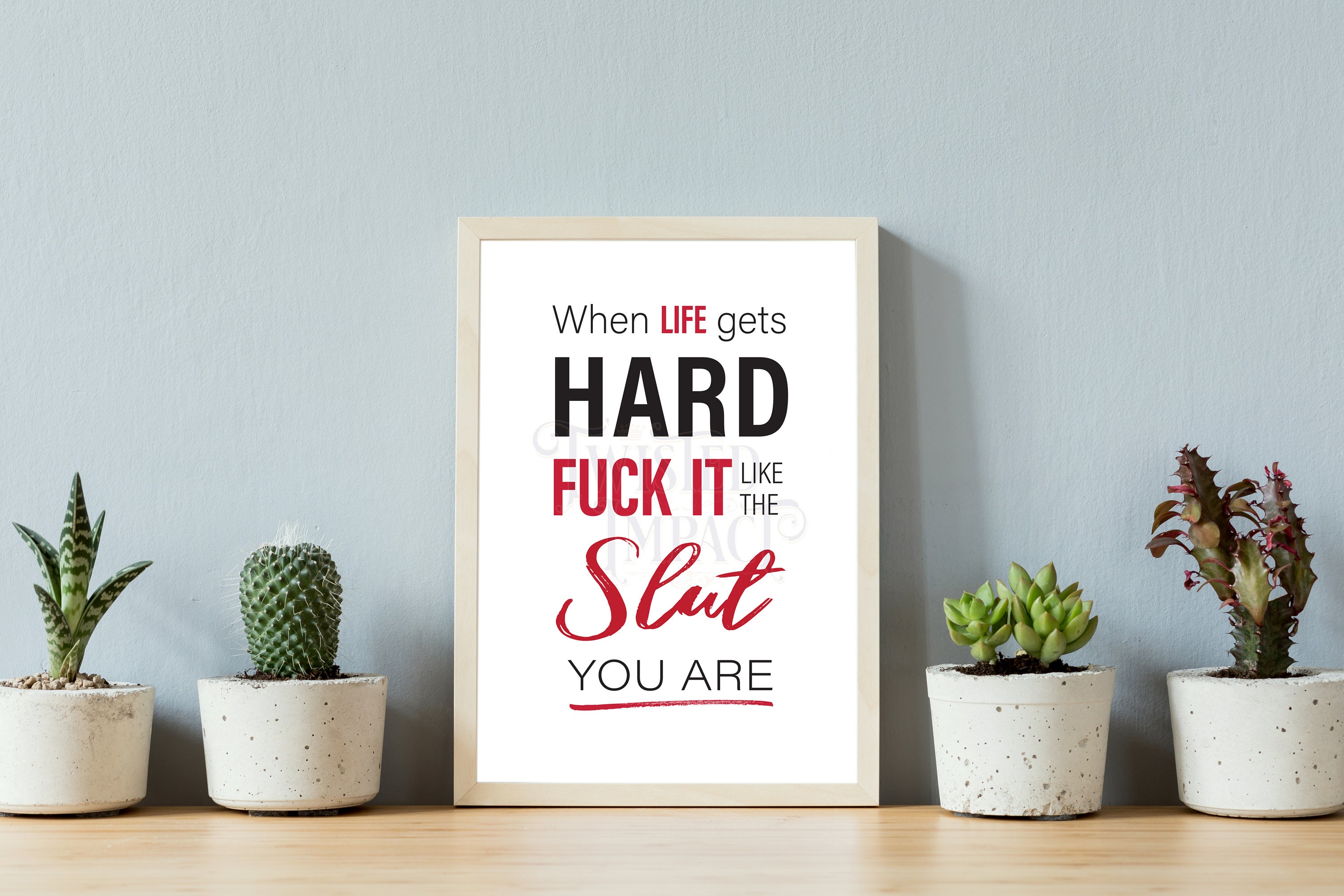 Funny Rude Motivational Quote Downloadable Typography Print - Etsy