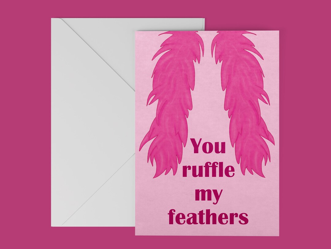 Feather Boa Card - Burlesque Birthday Card Drag Queen Birthday Card ...