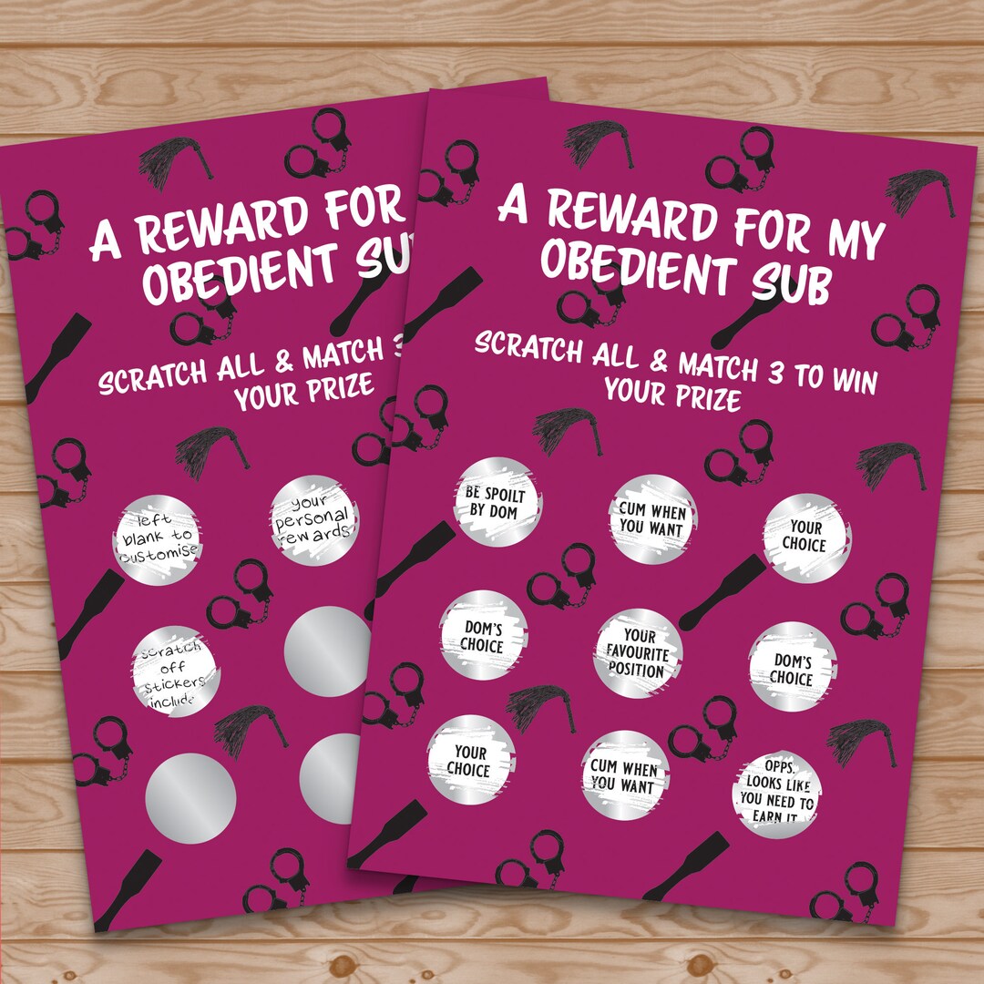 Kinky Scratch off Card for Sub, Adult Scratch Card, Naughty Scratch ...