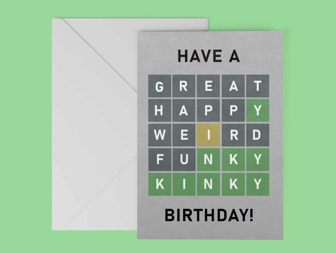 Kinky Wordle Birthday Card, Funny Birthday Card for Him, Rude Wordle ...