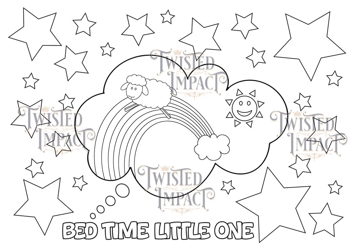 DDLG Colouring Page - Bed Time Coloring Page, Cute Colour Page, Color ...