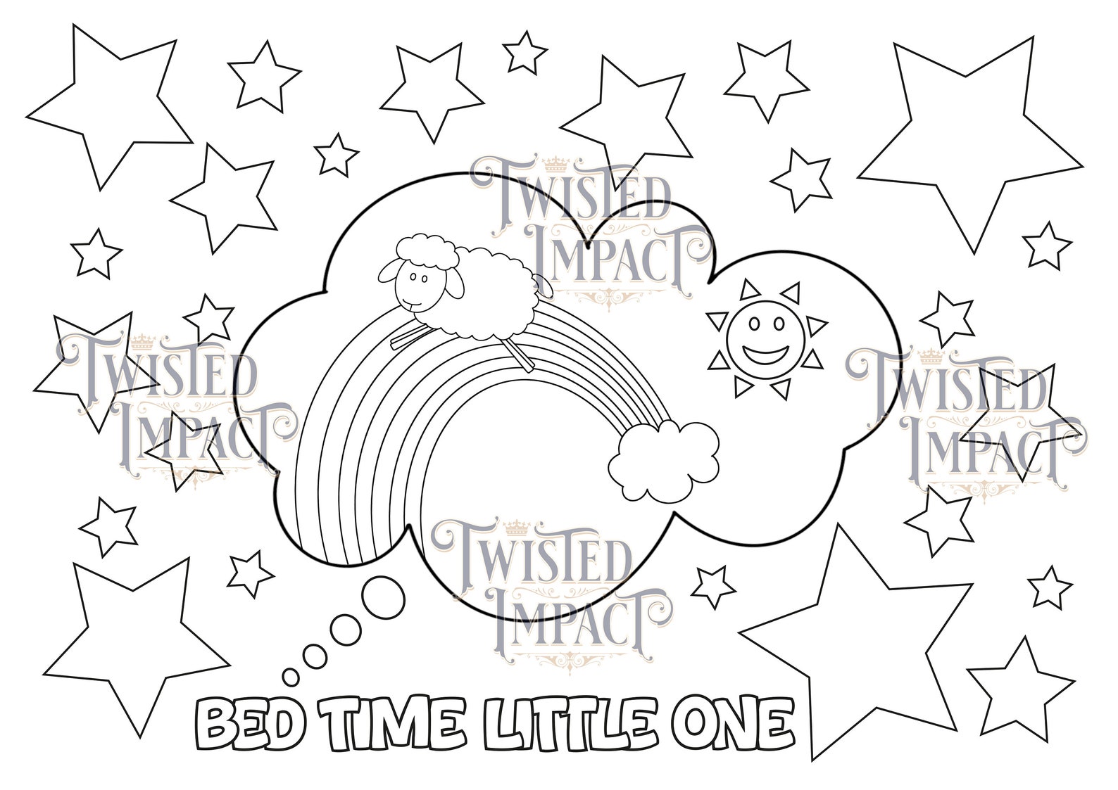 DDLG Colouring Page - Bed Time Coloring Page, Cute Colour Page, Color ...