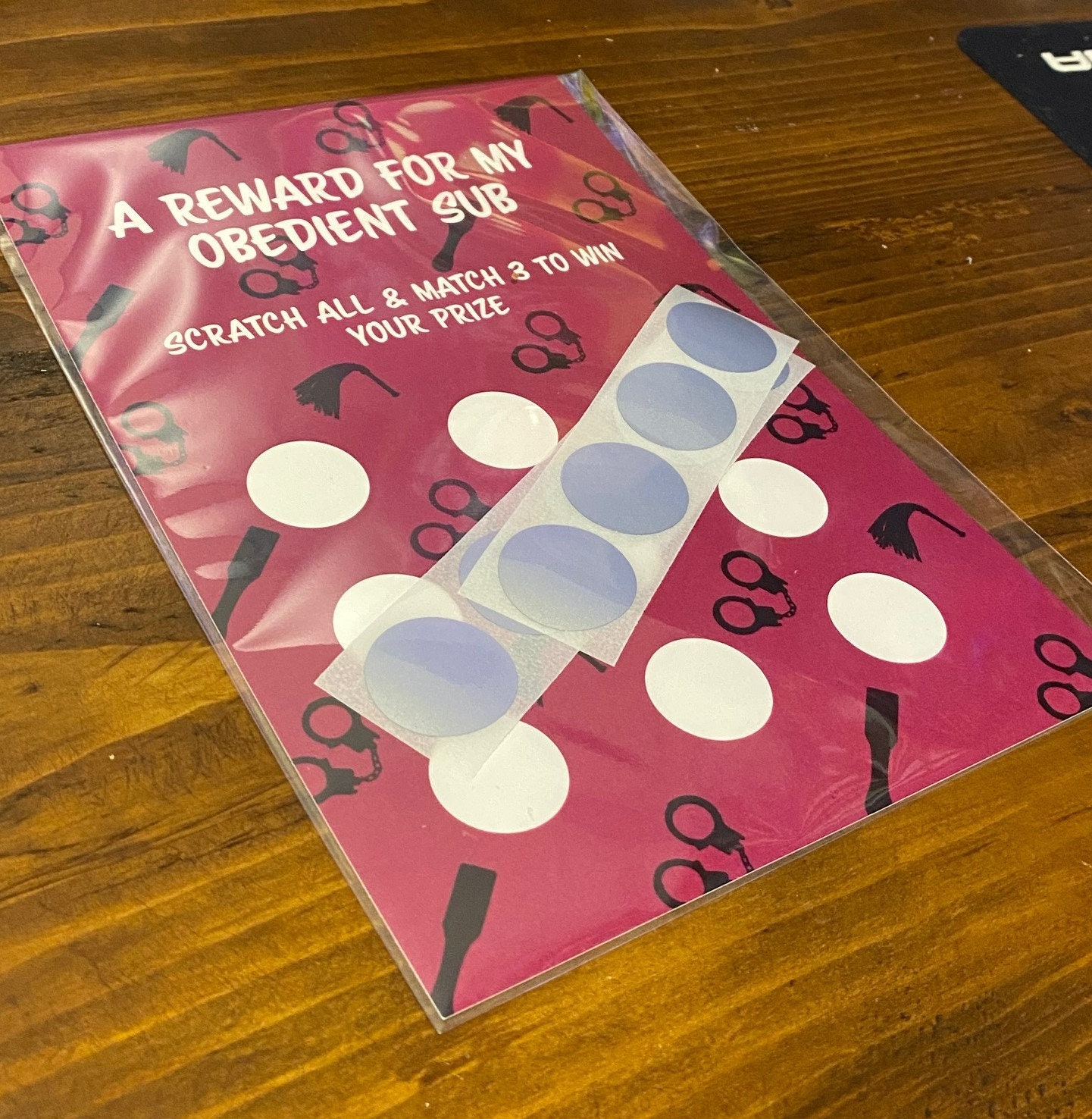 Kinky Scratch off Card for Sub, Adult Scratch Card, Naughty Scratch ...