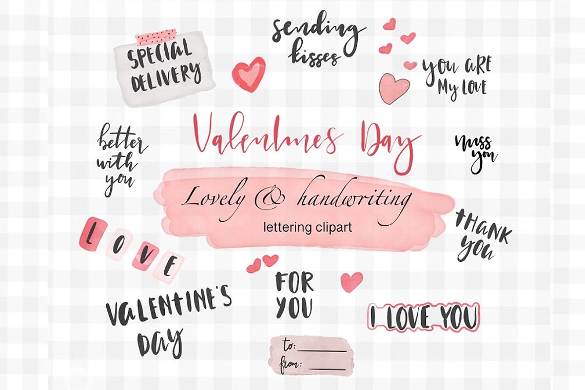 Love Clipart Commercial Use, Valentine’s Day Clip Art, PNG Bundle - Etsy