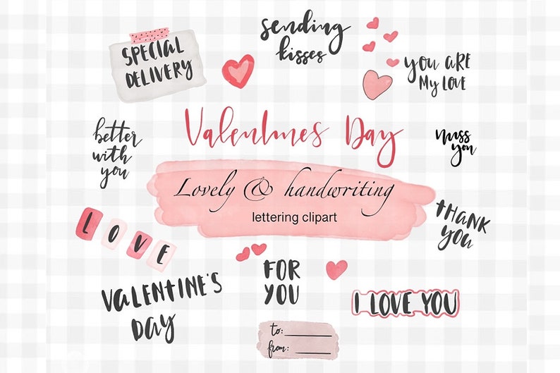 Love Clipart Commercial Use, Valentine’s Day Clip Art, PNG Bundle - Etsy
