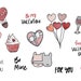 Valentines Day Clipart Commercial Use, Love Hearts Clip Art, PNG Bundle ...