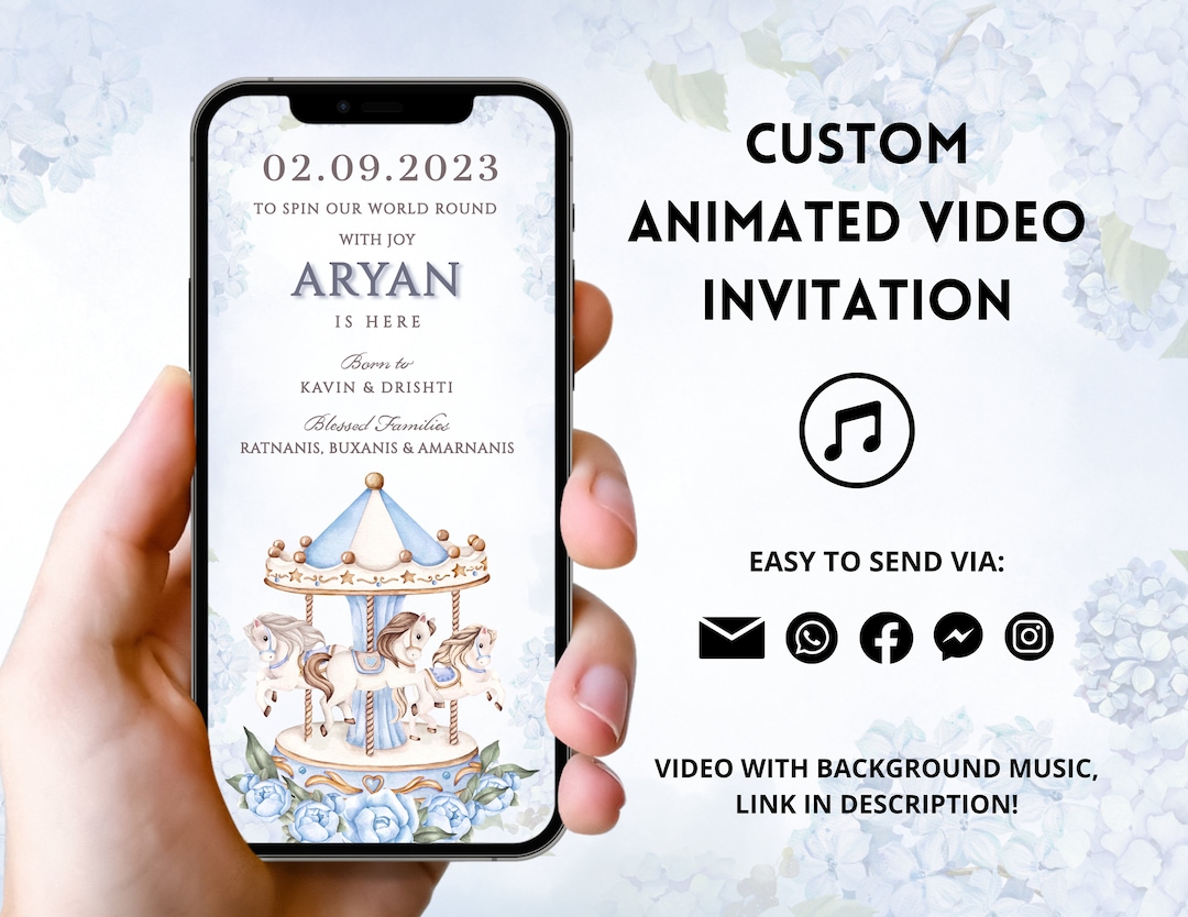 Custom Animated Baby Announcement Video (digital) - Etsy