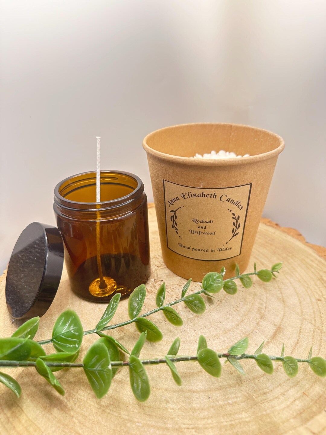 Limited Edition DIY Candle Kit, Amber Jar, Olive Wax, Handmade in Wales ...