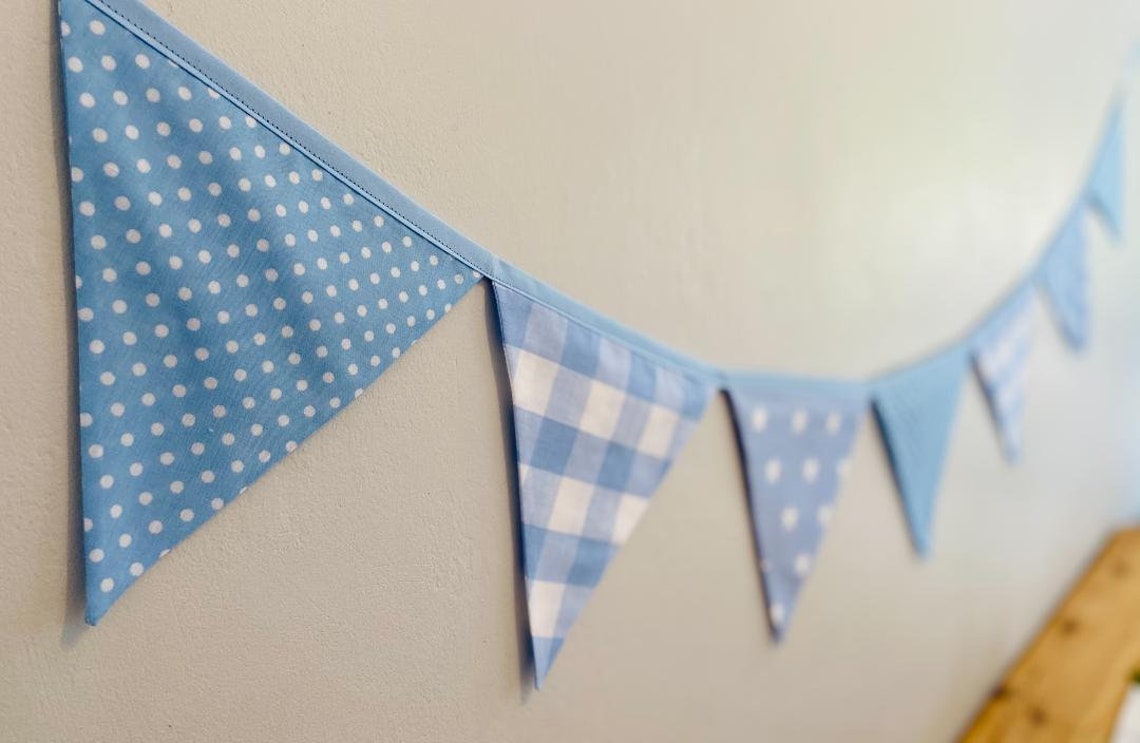 Baby Blue Bunting - Etsy