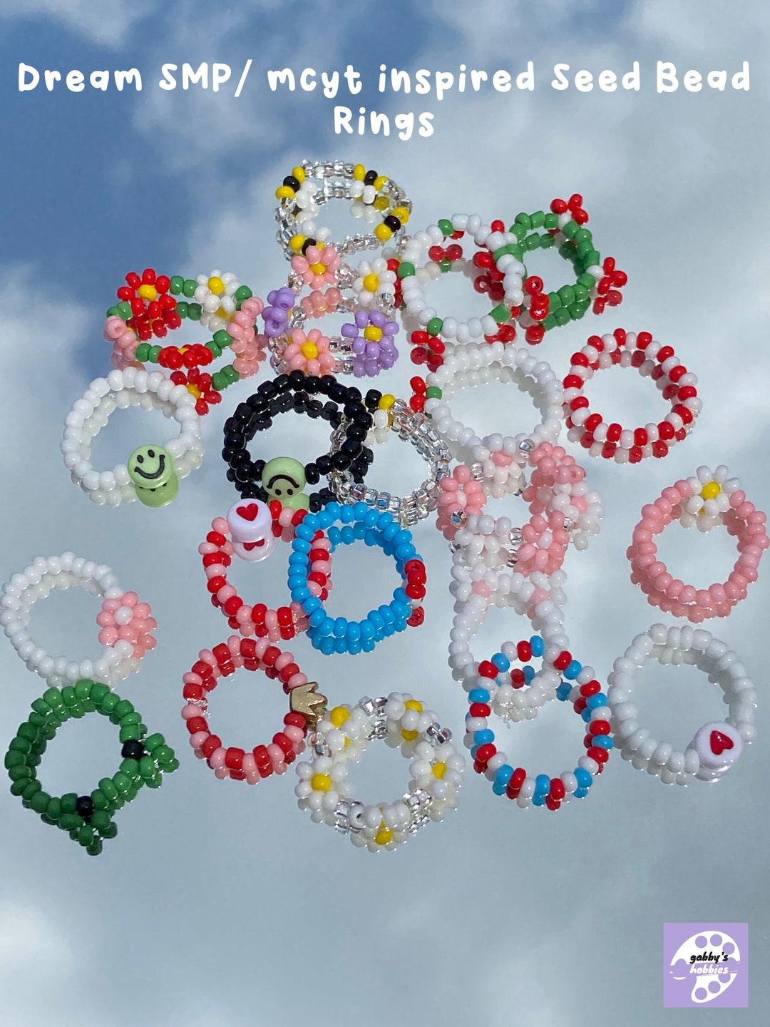 Dream SMP Dsmp MCYT Inspired Seed Bead Rings| Seed Bead Rings - Etsy