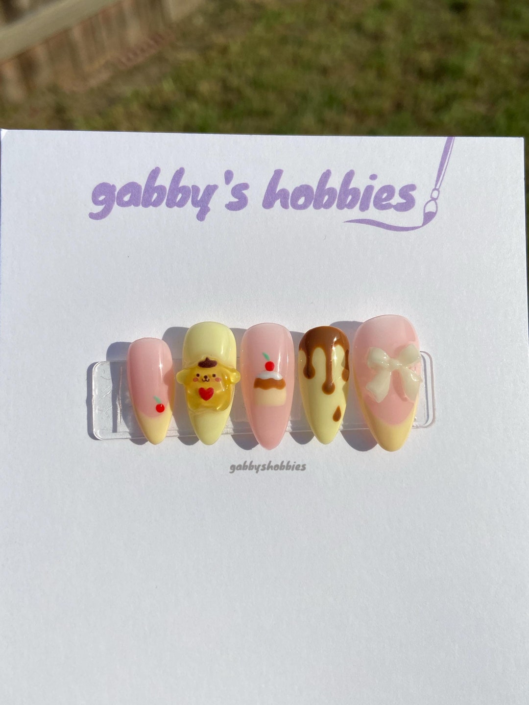 Pompompurin Nails | Sanrio Nails - Etsy