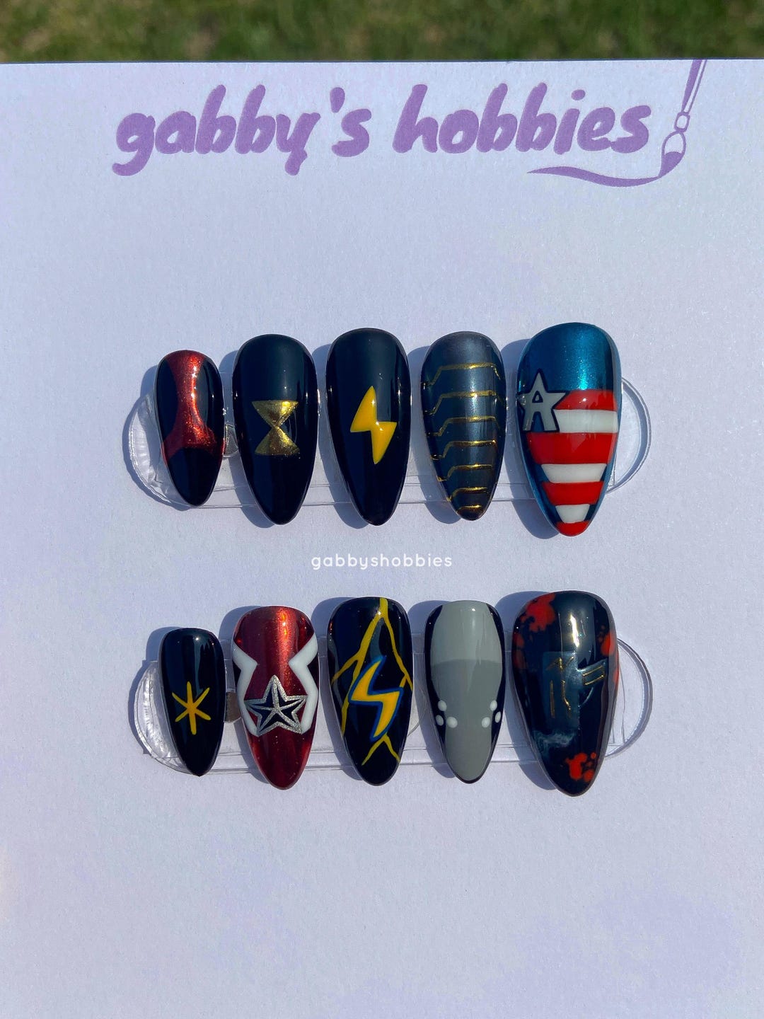 Thunderbolt Nails - Etsy
