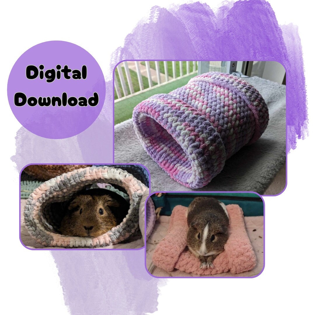 Small Animal Cuddle Tunnel Crochet Pattern for Guinea Pigs, Rats ...