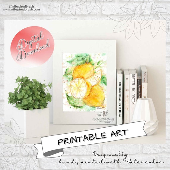 Kitchen Art Lemon Print Dining Room Wall Art Farmhouse - Etsy