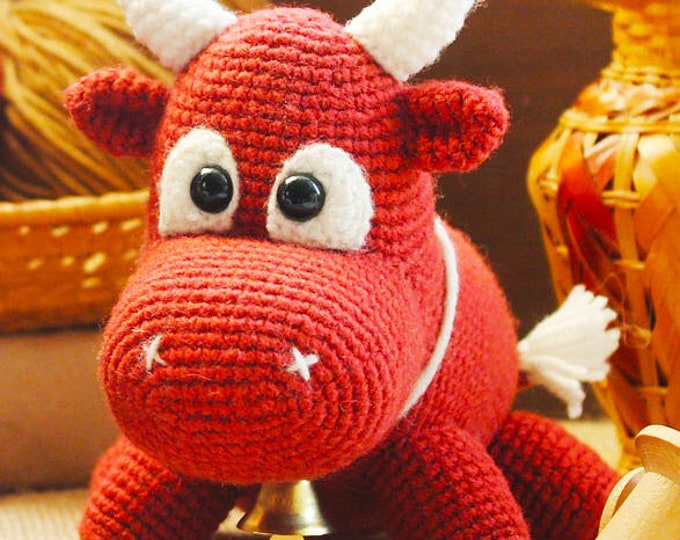Cute Chubby Bull Crochet Patterns, Crochet Pattern for Beginner, Bull ...