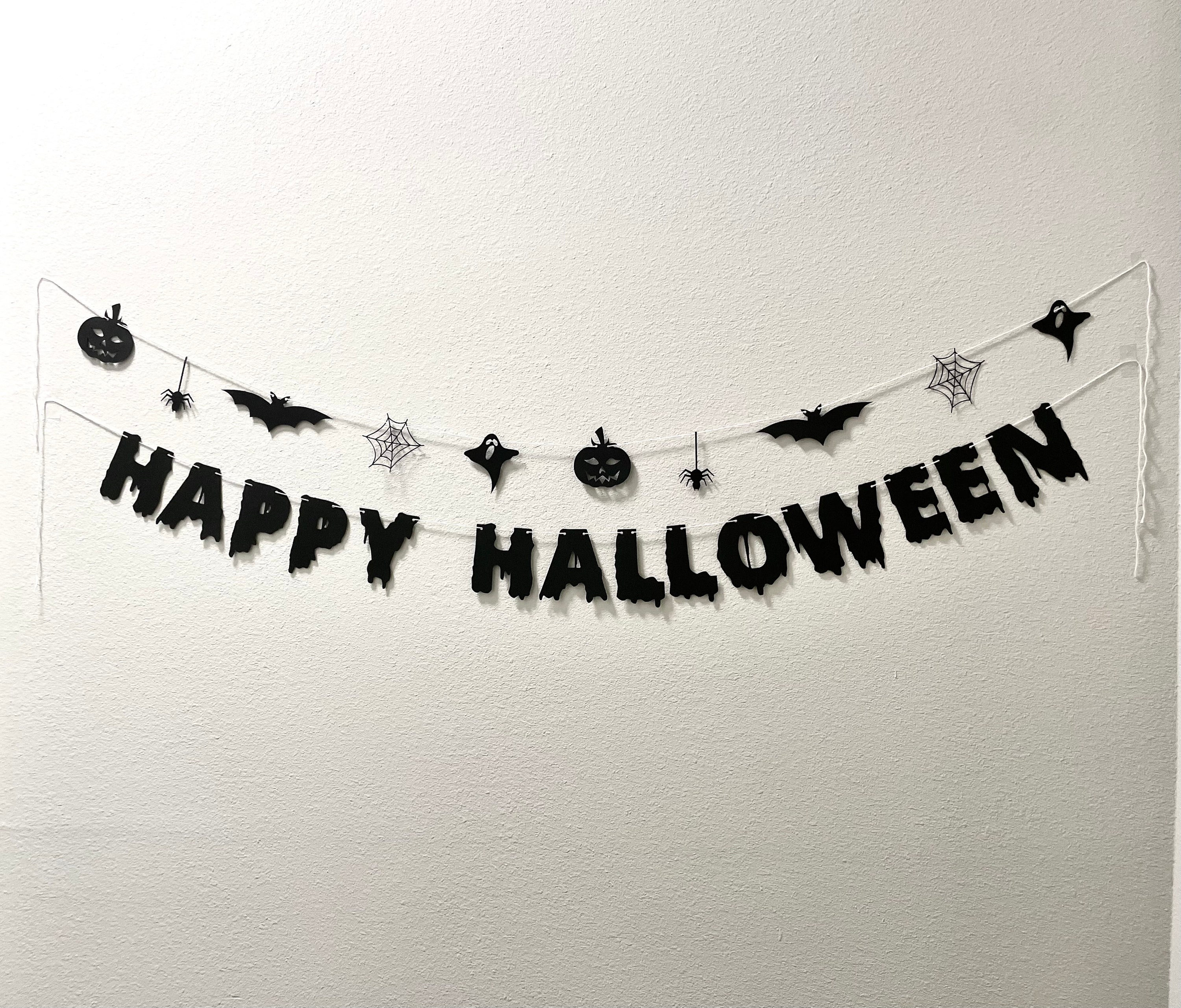 Halloween Banner Happy Halloween Spooky Garland Bunting | Etsy