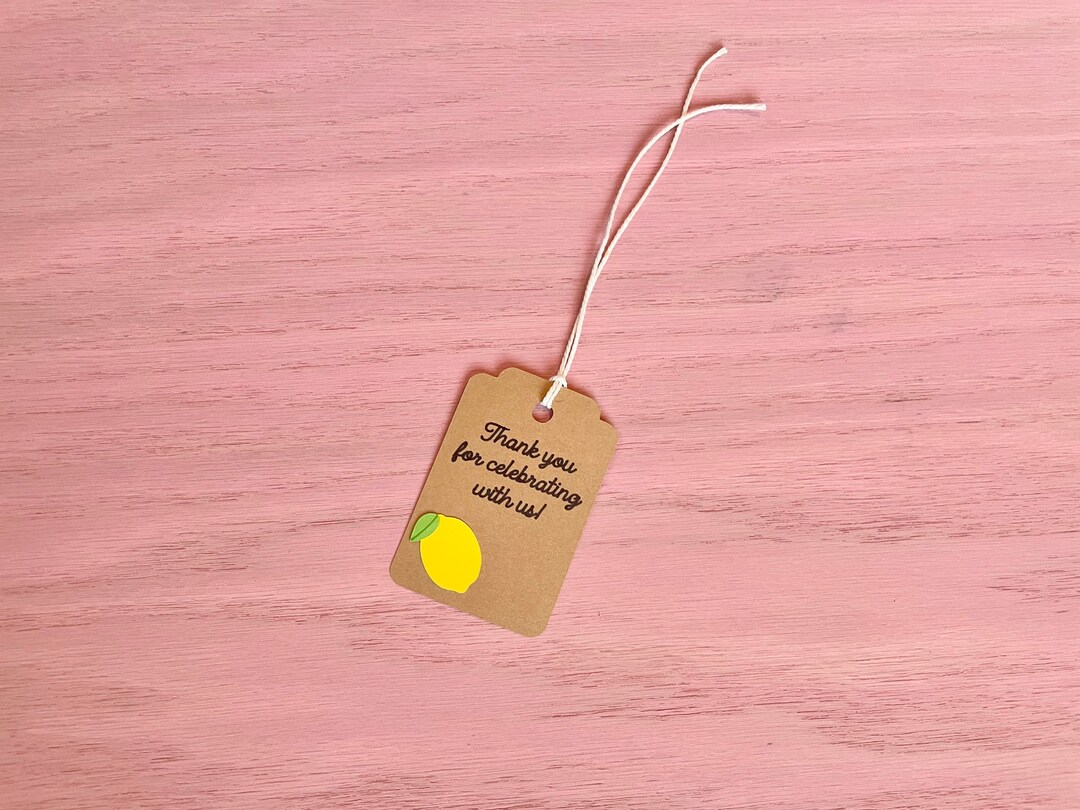 Lemon Thank You Favor Tags, Party Decorations, Baby Shower, Birthday ...