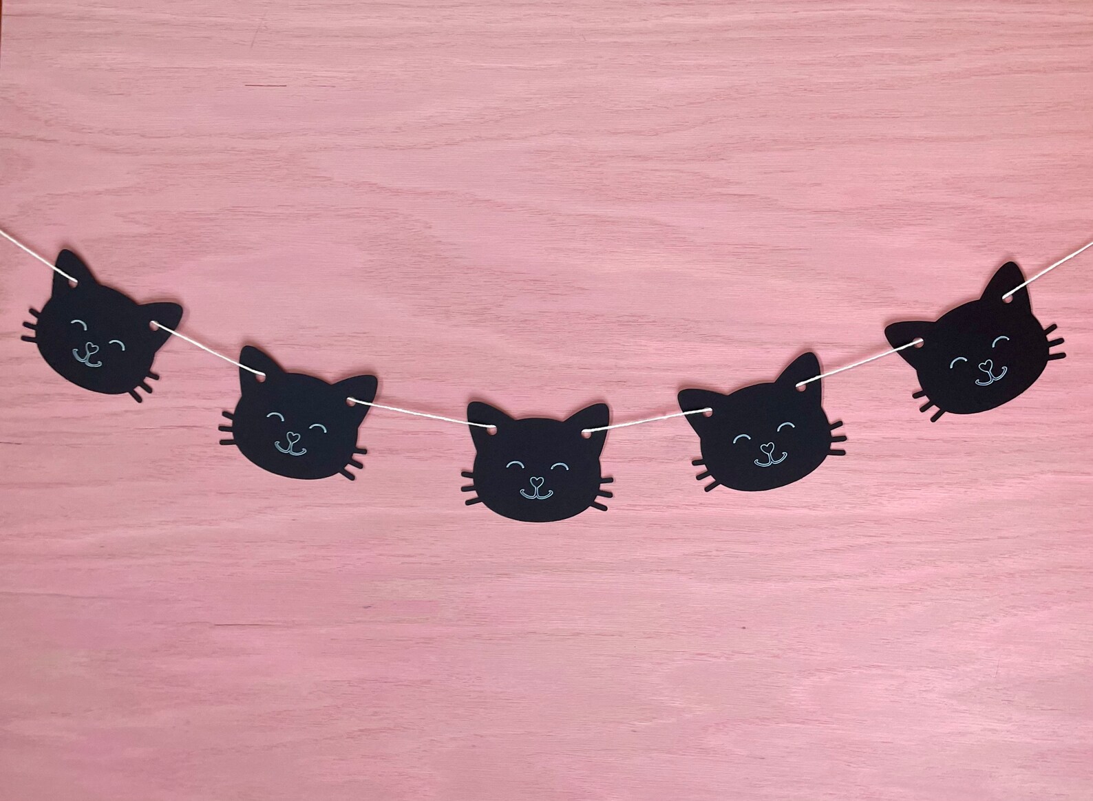 Cat Banner Kitty Garland Kitten Bunting Party Decoration - Etsy