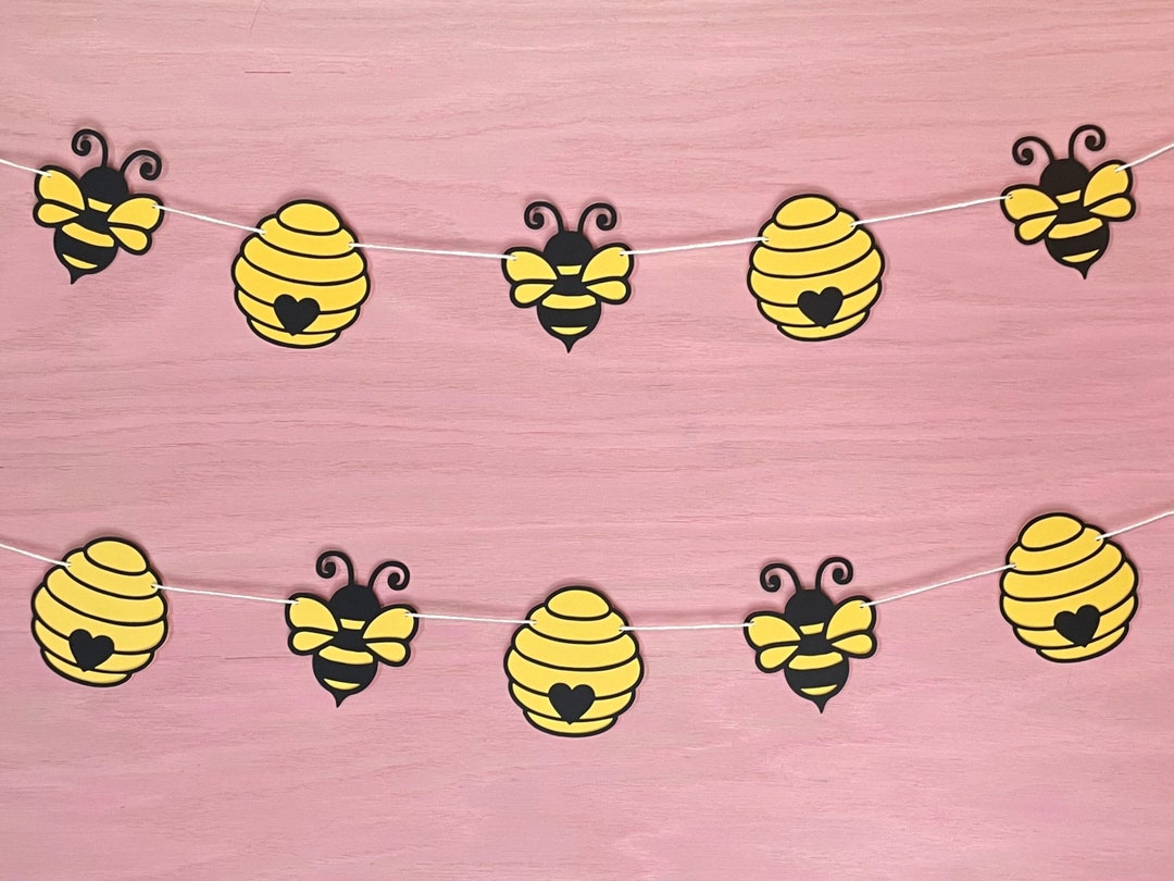 Bee Banner, Garland, Bunting, Bumblebee, Beehive, Sweet as Can Bee ...