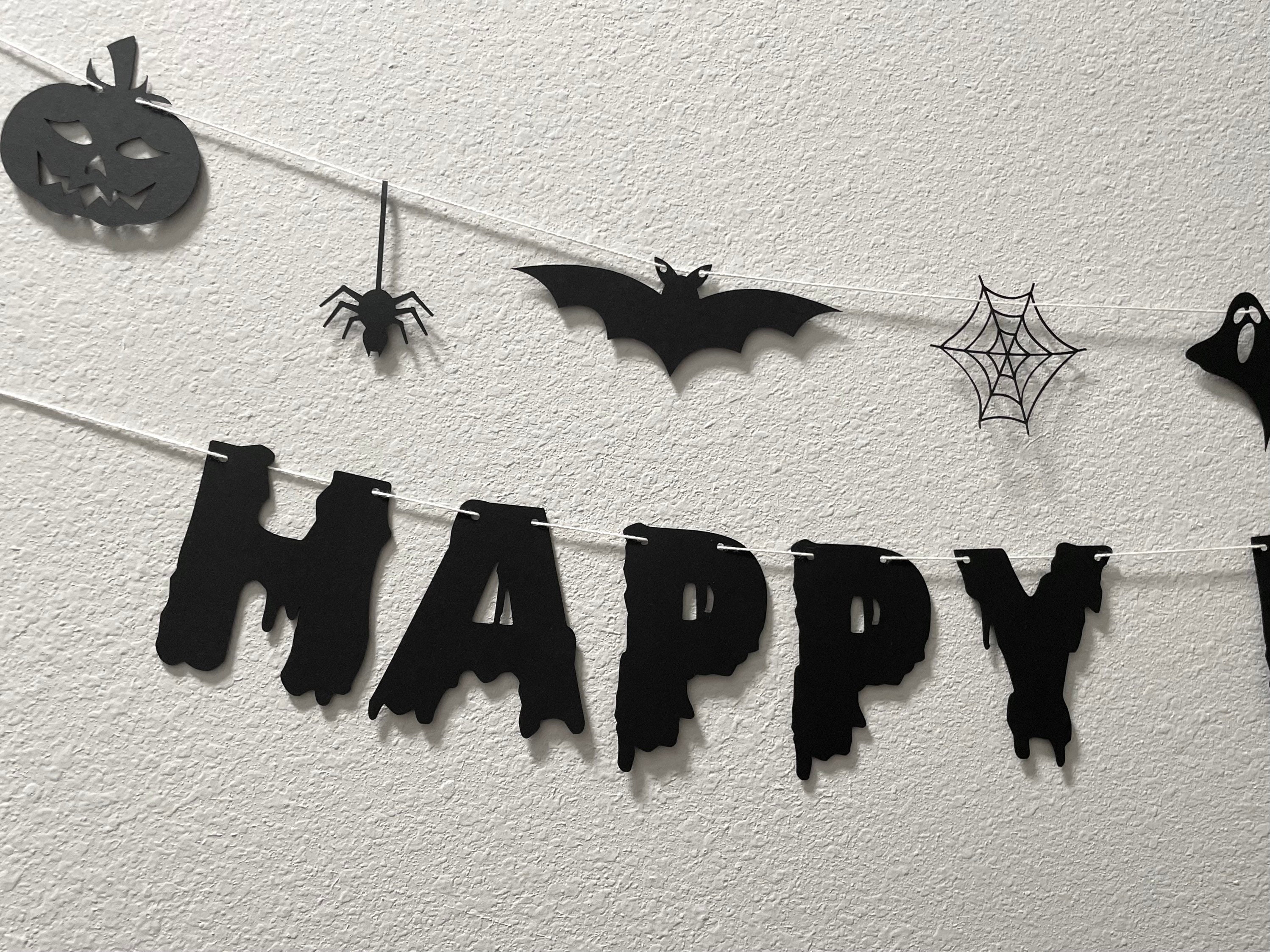 Halloween Banner Happy Halloween Spooky Garland Bunting | Etsy