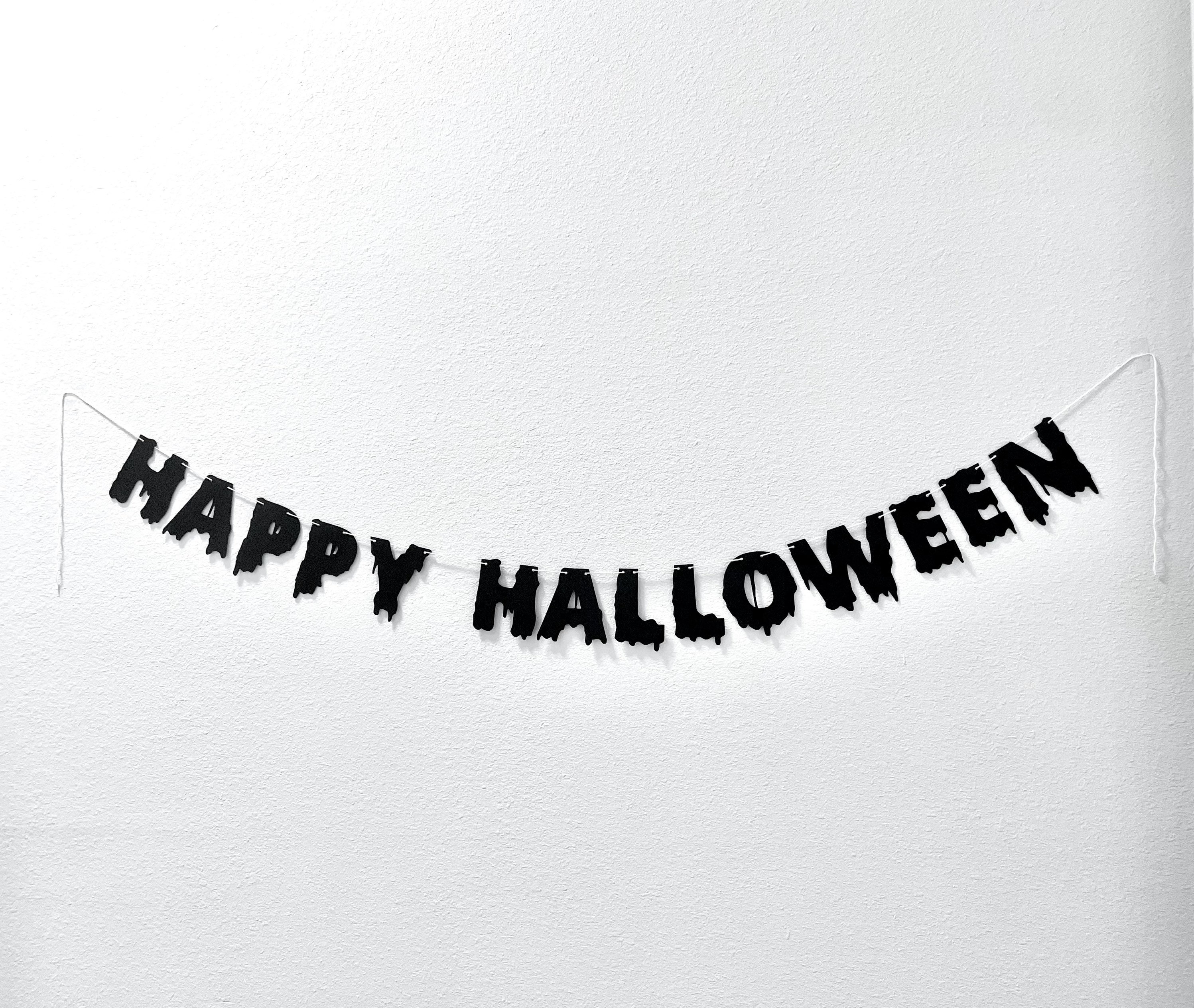 Halloween Banner Happy Halloween Spooky Garland Bunting | Etsy