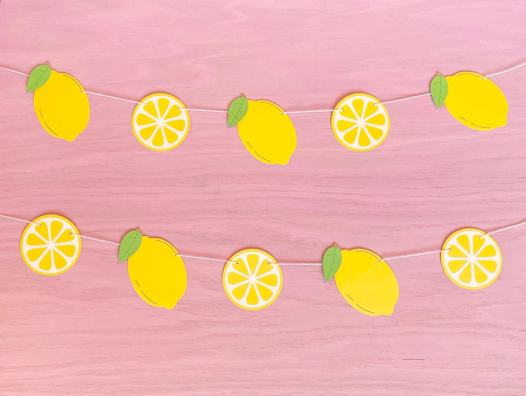 Lemon Banner, Garland, Bunting, Party Decoration, Birthday, Baby Shower ...