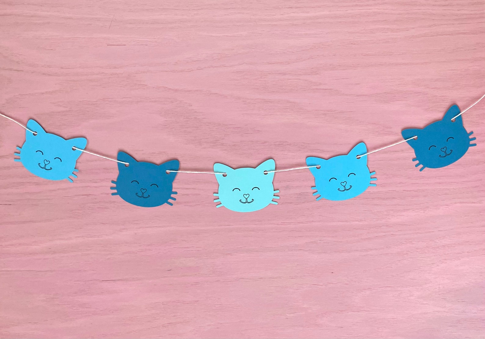 Cat Banner Kitty Garland Kitten Bunting Party Decoration - Etsy