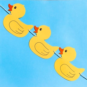 Duck Banner, Garland, Bunting, Party Decoration, Birthday, Baby Shower ...