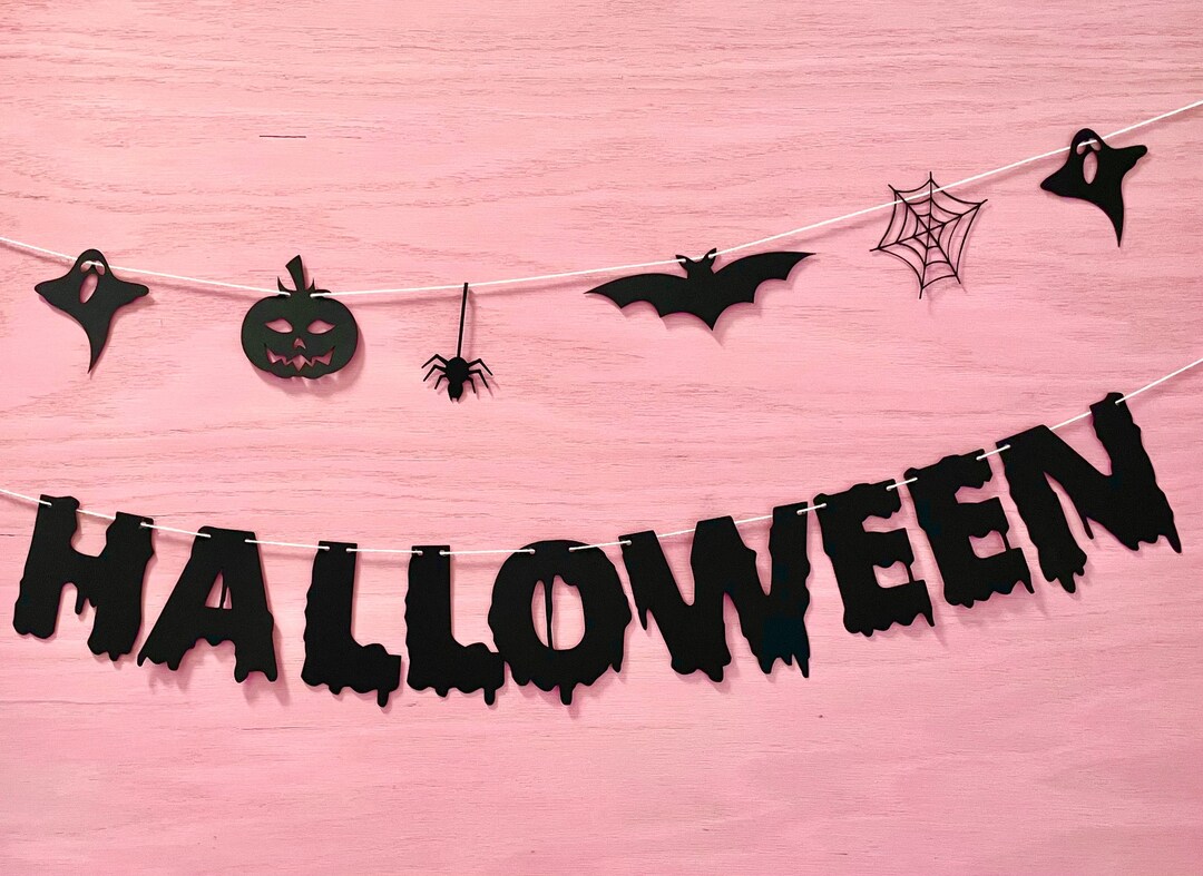 Halloween Banner, Happy Halloween, Spooky, Garland, Bunting, Trick or ...