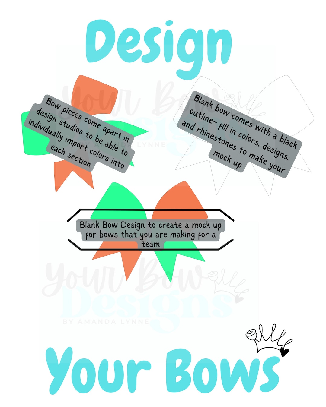 AL Blank Bow Mock up Template Cheer Bow Download, Bow SVG, Cheer Bow ...