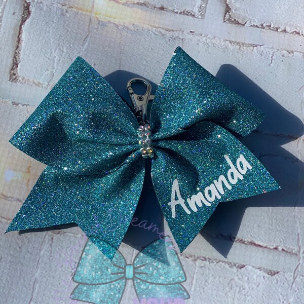 Cheer Bow Key Chain - Etsy