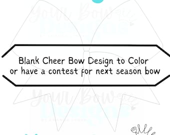 Cheer Bow Editable Blank Mock up Download Svg - Etsy