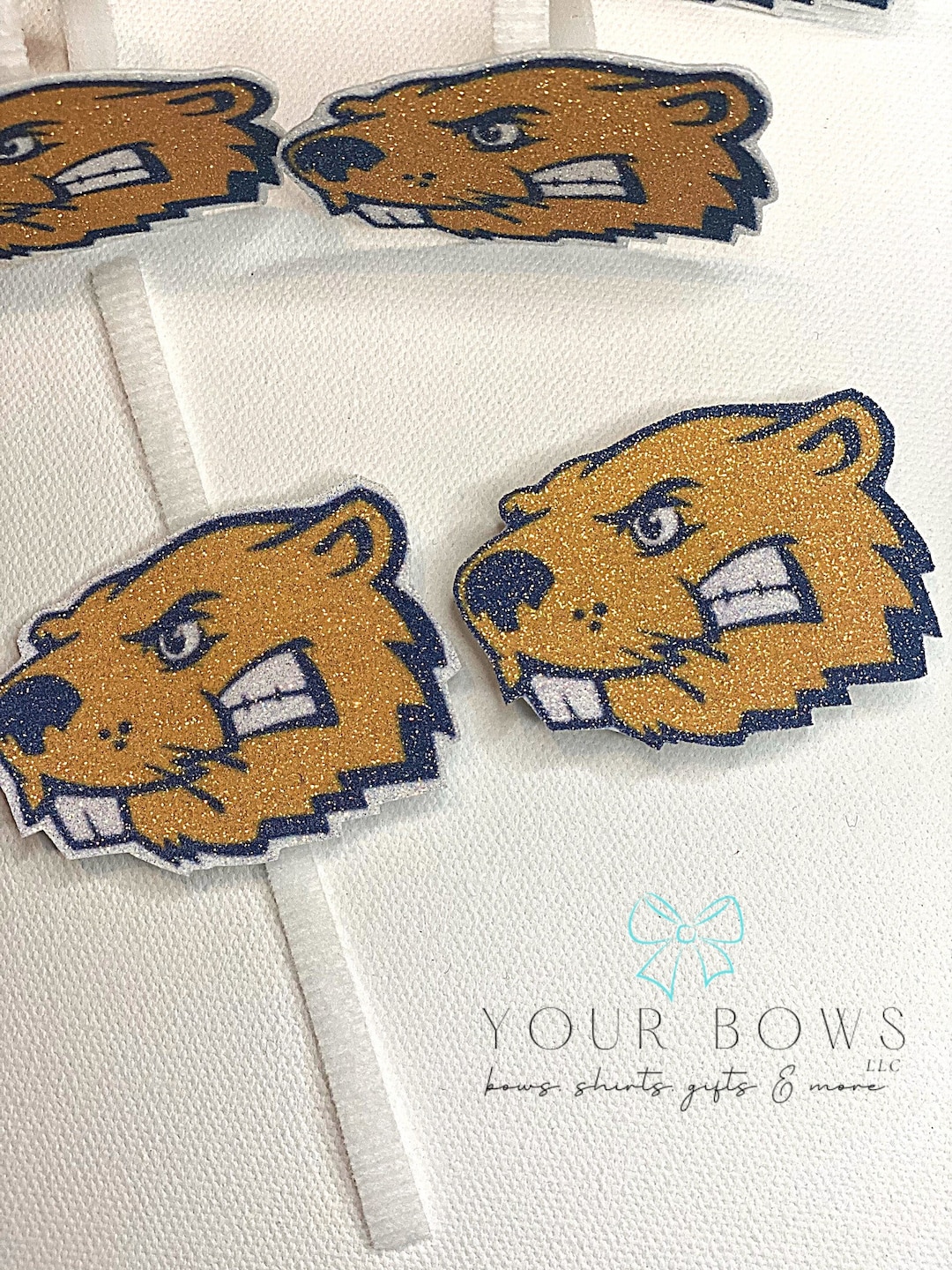 3D Logo Bow Center: Cheer Bow Centers, Logo Cheer Bow, Personalized ...