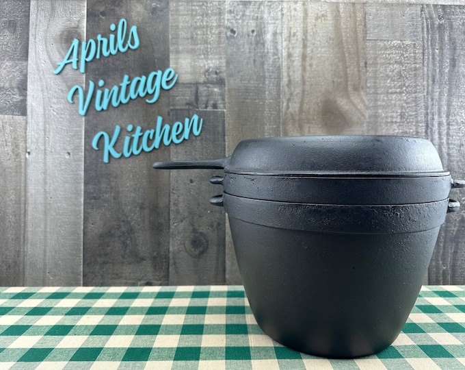 John C. Johnson 3 Piece Cast Iron Combo Cooker - Etsy
