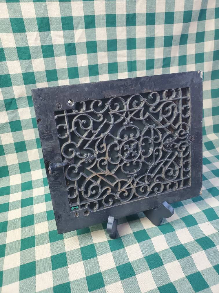 Victorian Ornate Cast Iron Register Vent Cover Antique Rectangle - Etsy