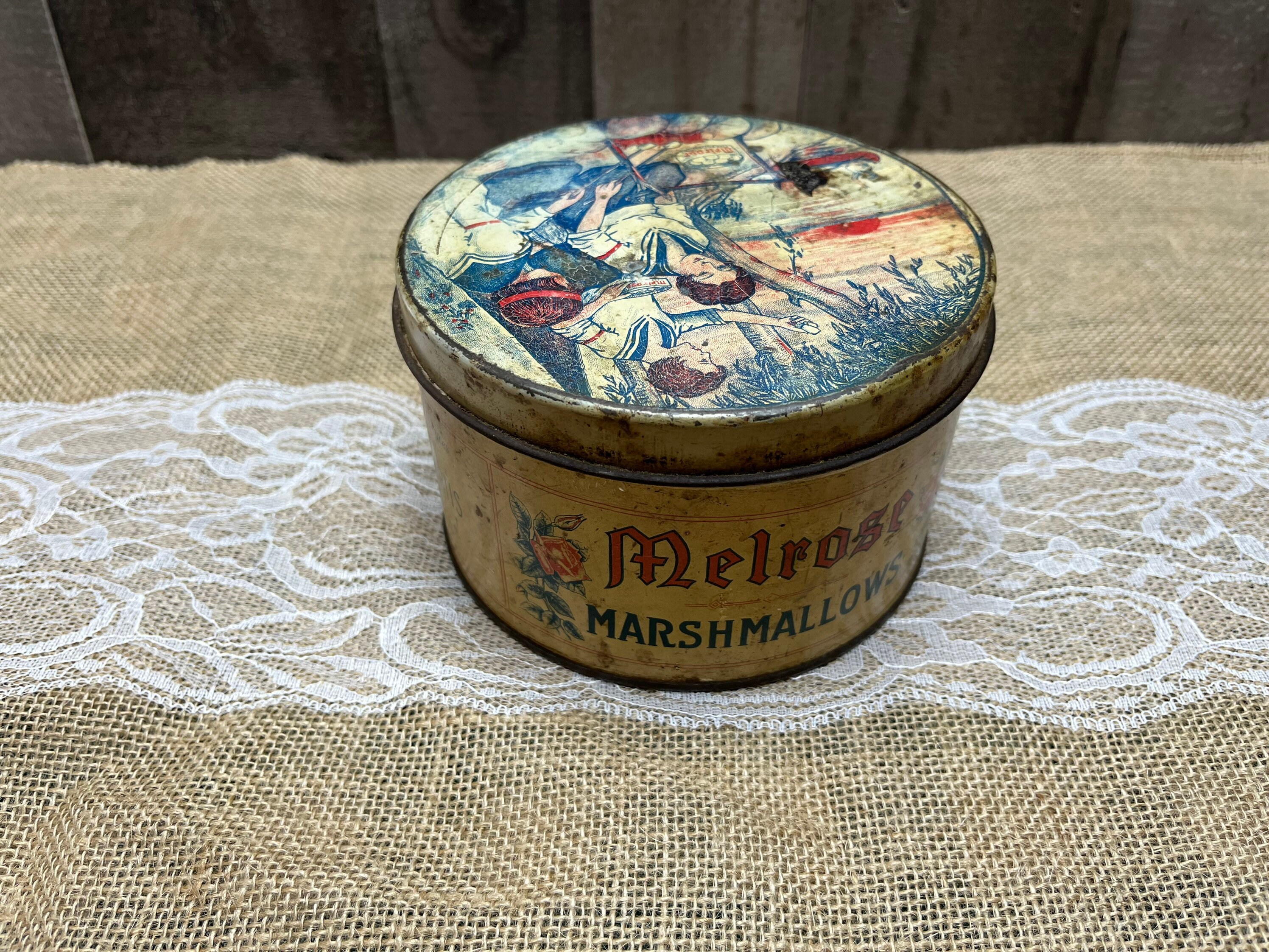 Vintage Miniature Mini Melrose Marshmallows Snowflake Crème Tin ...