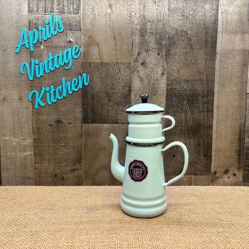 French Enamel Percolator - Etsy