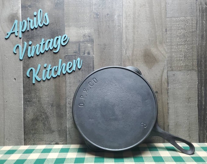 O.P. & CO Orr, Painter Cast Iron No.8 Skillet With Heat Ring - Etsy