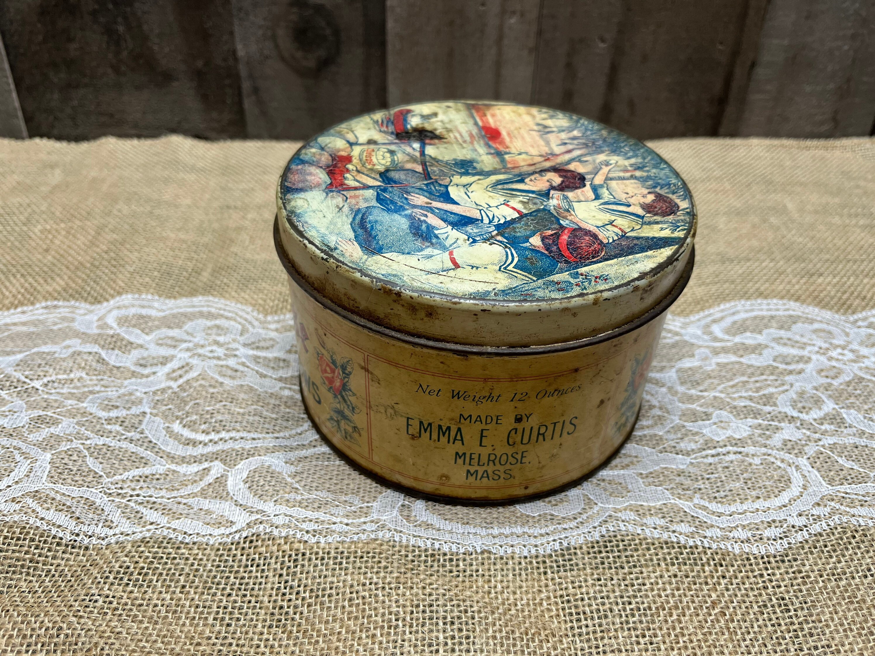 Vintage Miniature Mini Melrose Marshmallows Snowflake Crème Tin ...