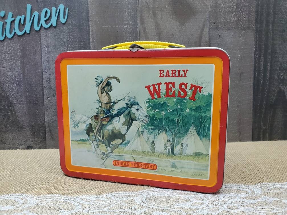 Early West "indian Territory" Metal Lunch Box 1980's by Ohio Art ...