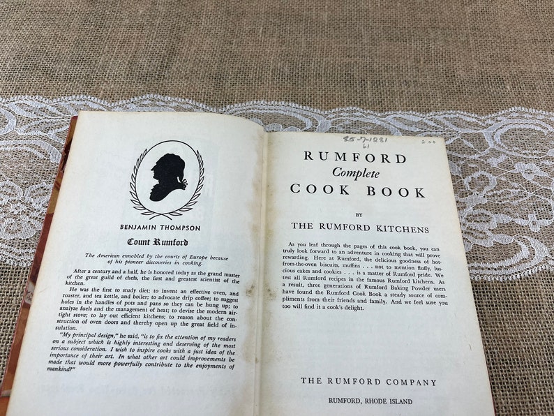 Vintage 1950 Rumford Complete Cook Book Red Cookbook - Etsy