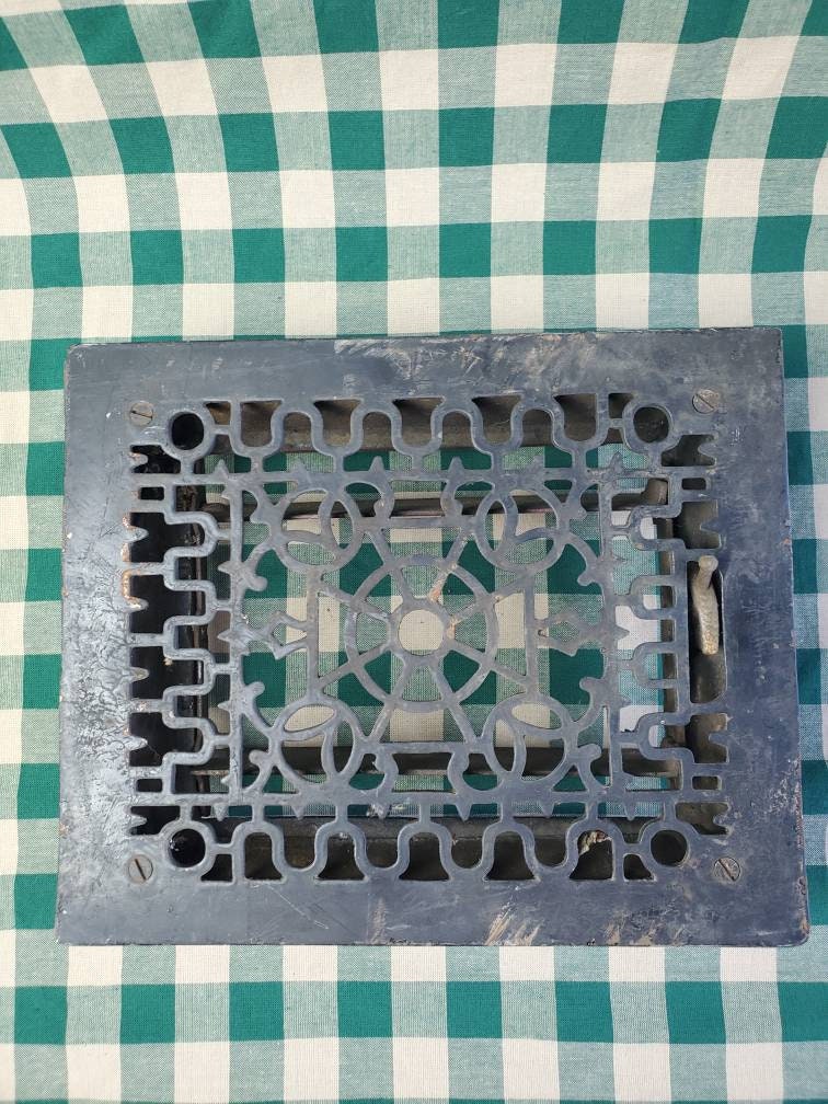 Cast Iron Register Vent Cover Antique Rectangle Victorian Ornate - Etsy