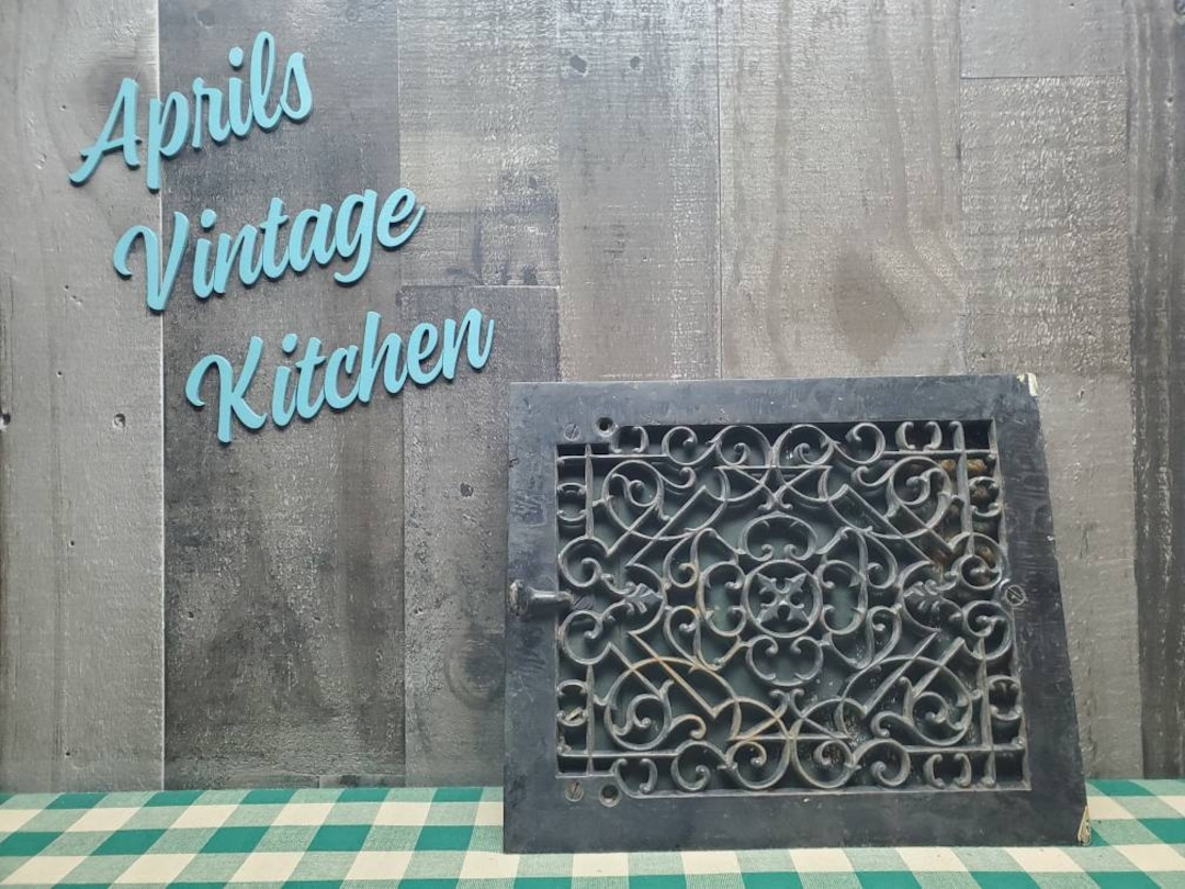 Victorian Ornate Cast Iron Register Vent Cover Antique Rectangle - Etsy