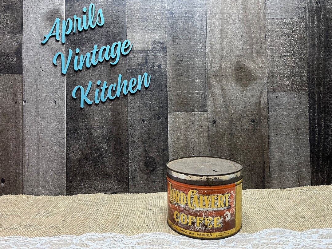 Vintage Lord Calvert Coffee Can Canister Tin Levering Co. Baltimore ...